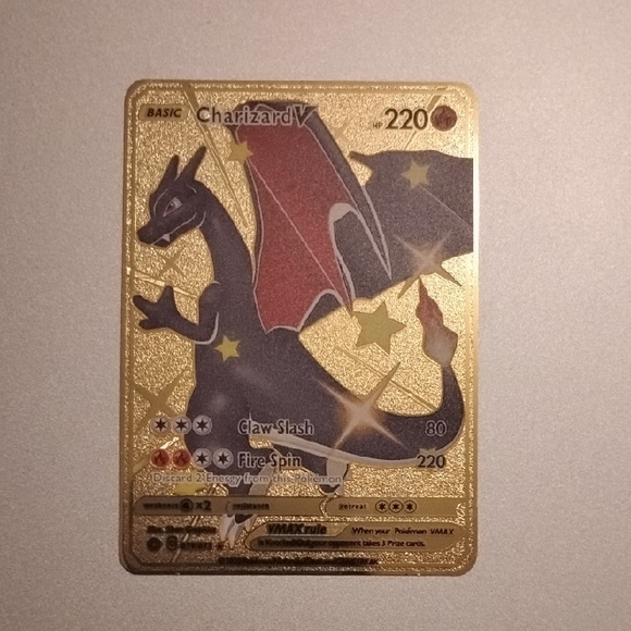 Pokemon | Toys | Charizard V Gold Metal Custom Pokmon Card | Poshmark
